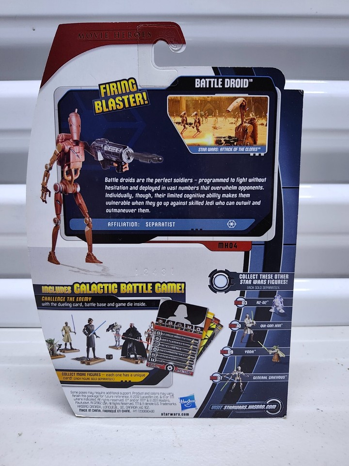 Battle Droid TAN MH04 STAR WARS Movie Heroes Disney Hasbro 2012 MOC D1 ...
