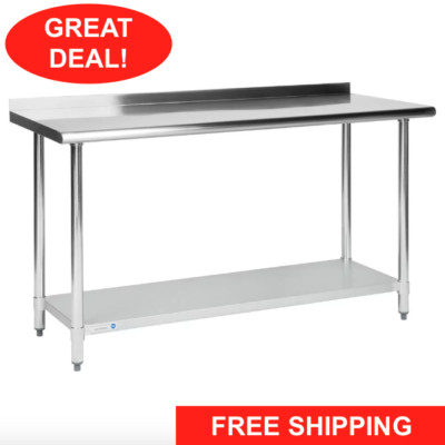 Work Tables - Table With Backsplash