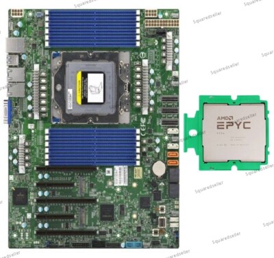 Supermicro H13SSL-N ATX Motherboard + AMD Genoa EPYC 9754 CPU Processor ...