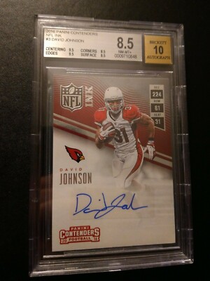 David Johnson Autograph Card 2016 Panini Contenders Cardinals Texans ...