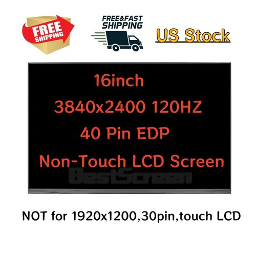 120HZ 4K 16.0" WQUXGA LAPTOP LCD Screen for HP ZBook Fury 16 G9 ...