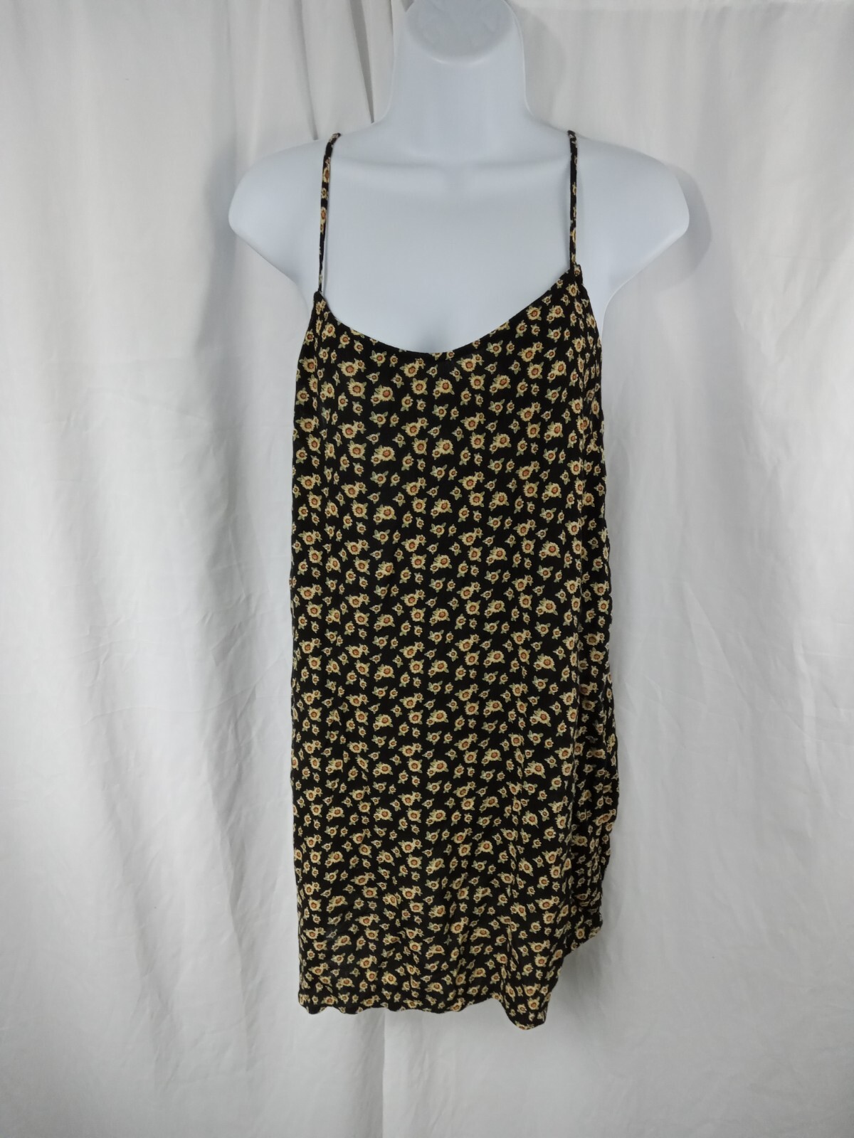 Forever 21 Spaghetti Strap Tunic Tank Top Multicolor Floral Print ...