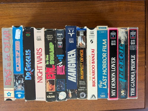 Lot of 13 VHS Tapes Horror, Sci-fi, Cult, Action, Vestron, Media ...