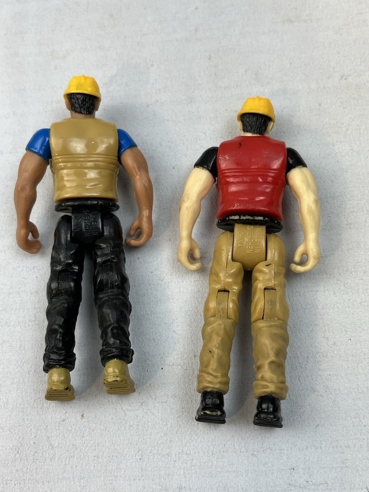 CAT Construction Worker Action Figures Lot of 2 Caterpillar Toy Men ...