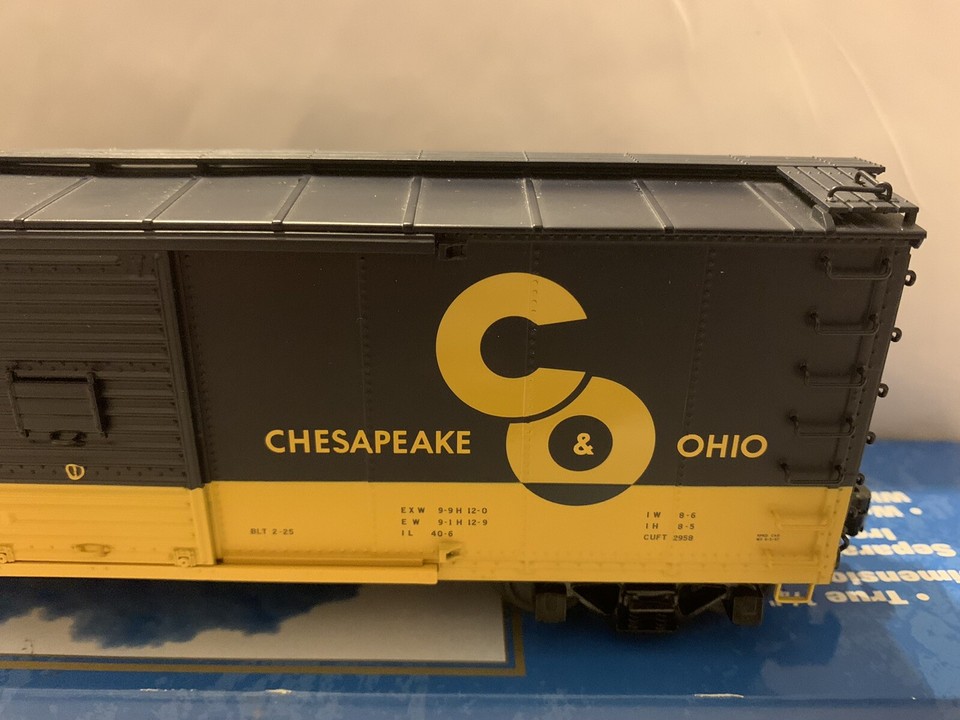 ATLAS O 3-RAIL CHESAPEAKE OHIO LCL STEEL RE-BUILT USRA 40’ BOXCAR! O ...
