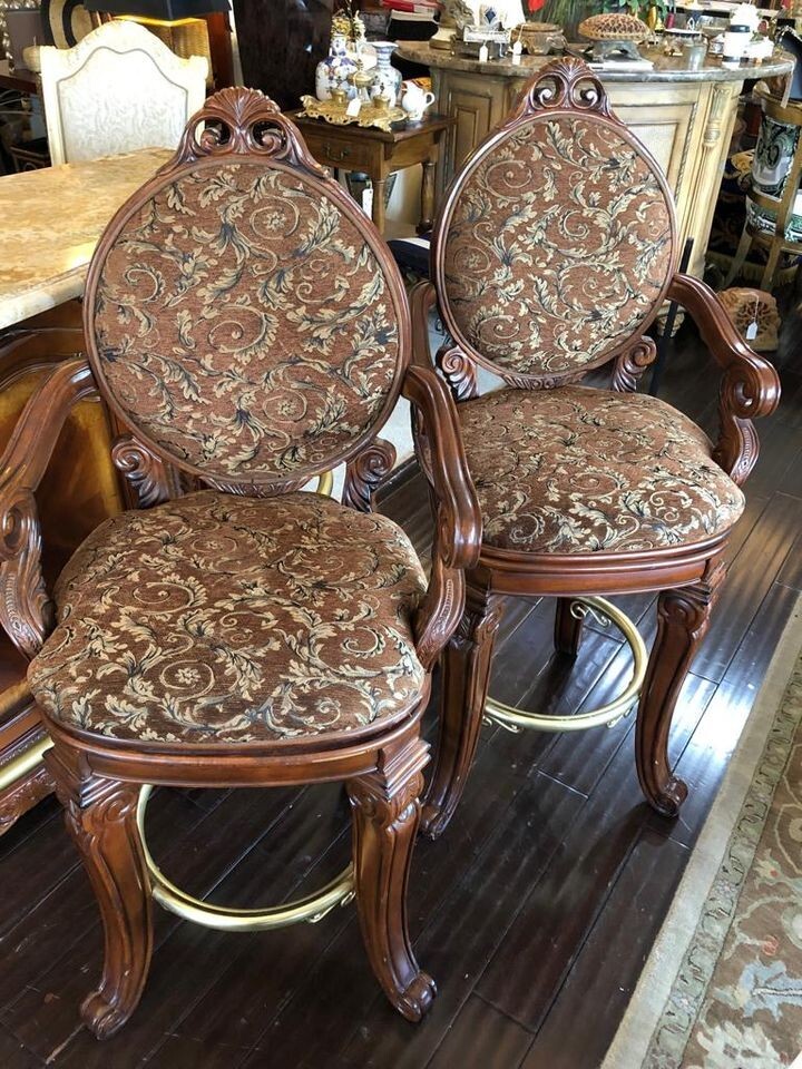 AICO by Michael Amini Excelsior bar with 2 barstools | eBay