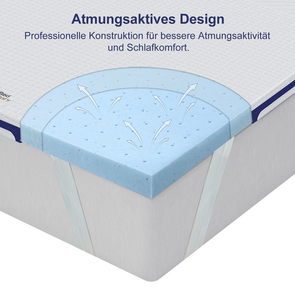 7.6CM 5CM Matratze Topper Matratzenauflage 90x200 140x200 160x200 ...
