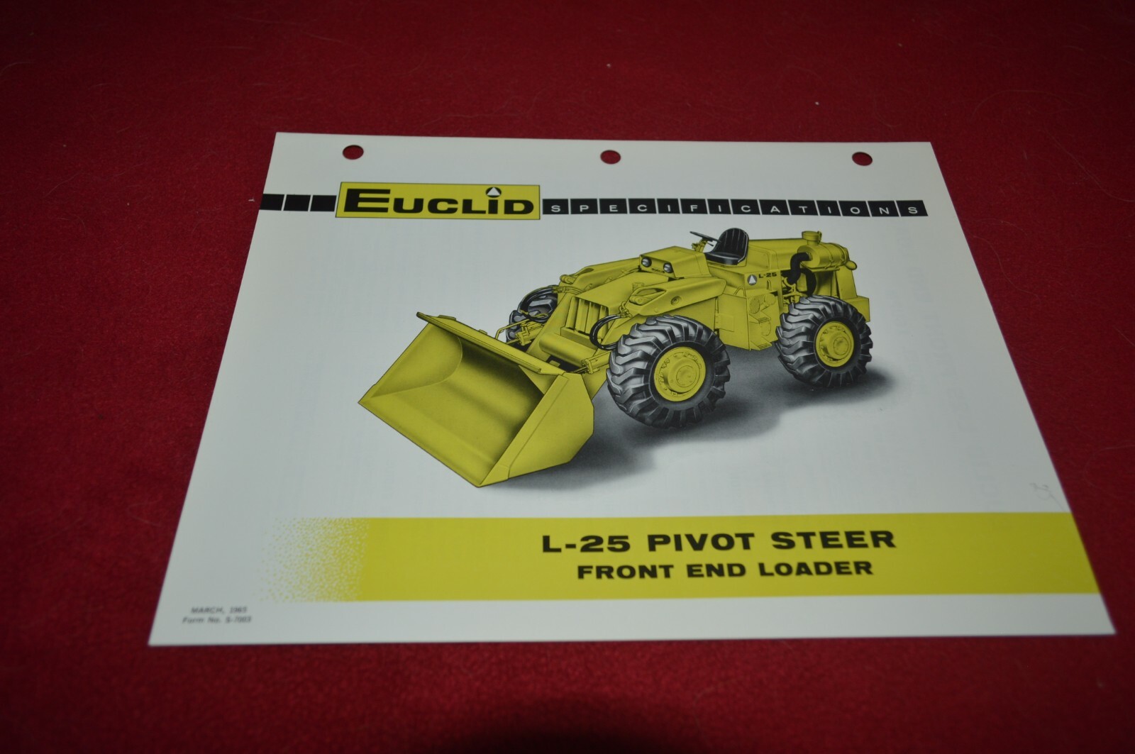 Euclid L-25 Wheel Loader For 1965 Dealer's Brochure DCPA11 | eBay