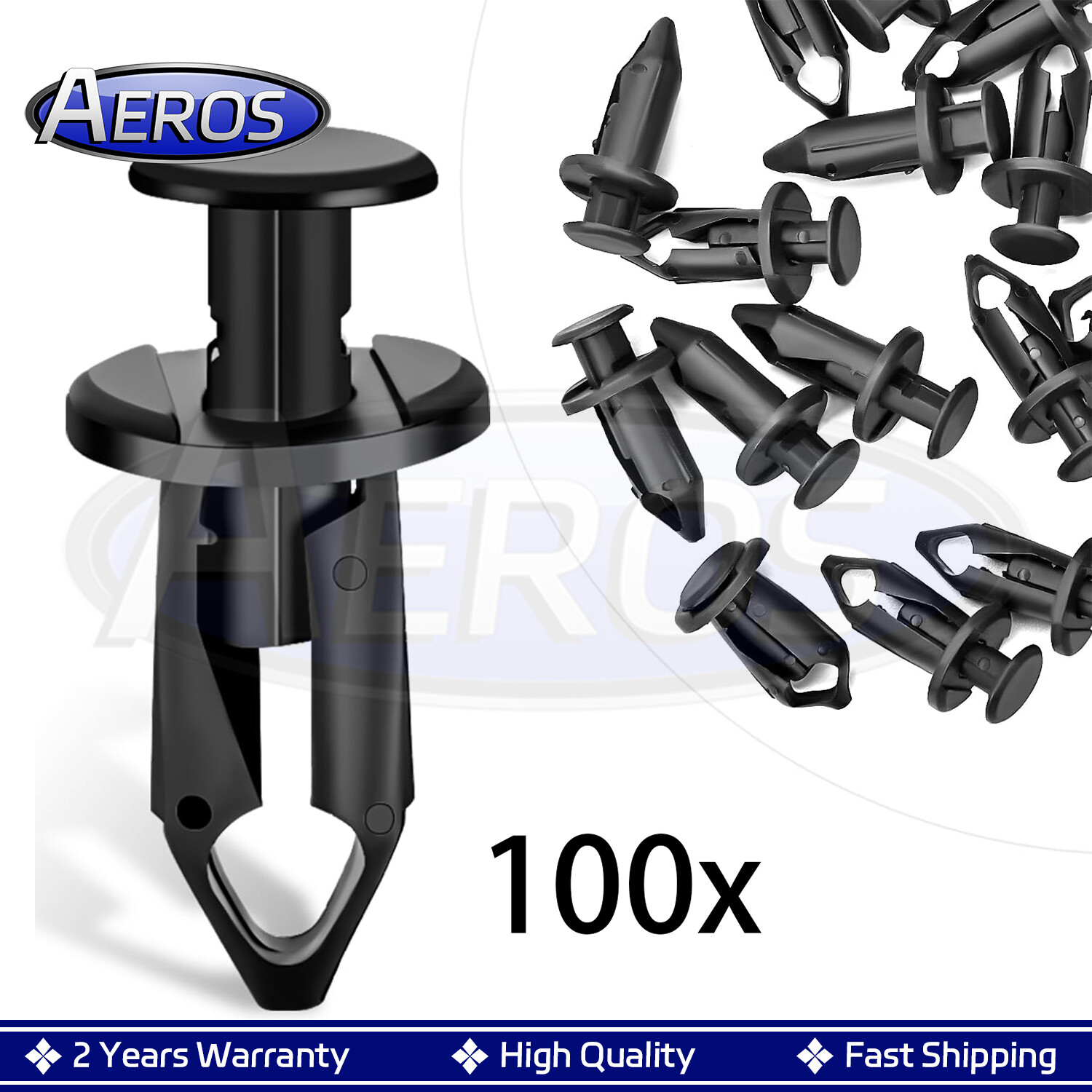 100pcs NEW ATV Retainer Clips Push Pin Splash Guard Body Panel For ...