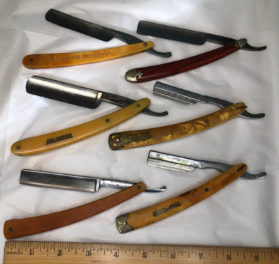 Straight Edge Razors Lot Save Way Goldedge Solingen Shumate Genco ...