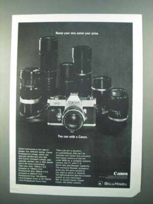 1968 Canon FT Camera and Lenses Ad - Name Your Price | eBay