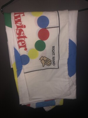 Rare Hasbro Twister Twin Bed Sheet Set. 1 Flat, 1 Fitted and 1 ...