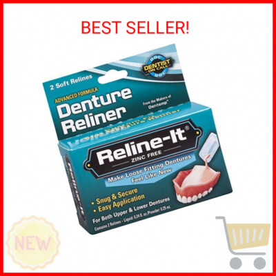 Reline-It Advanced Denture Reliner Kit for Both Upper & Lower Dentures ...