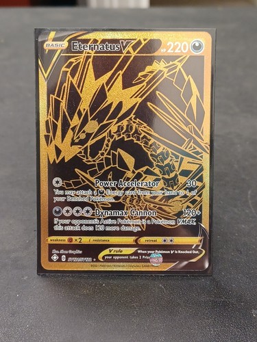 Eternatus V SV121/SV122 Shining Fates Gold Ultra Rare Holo Pokemon Card ...
