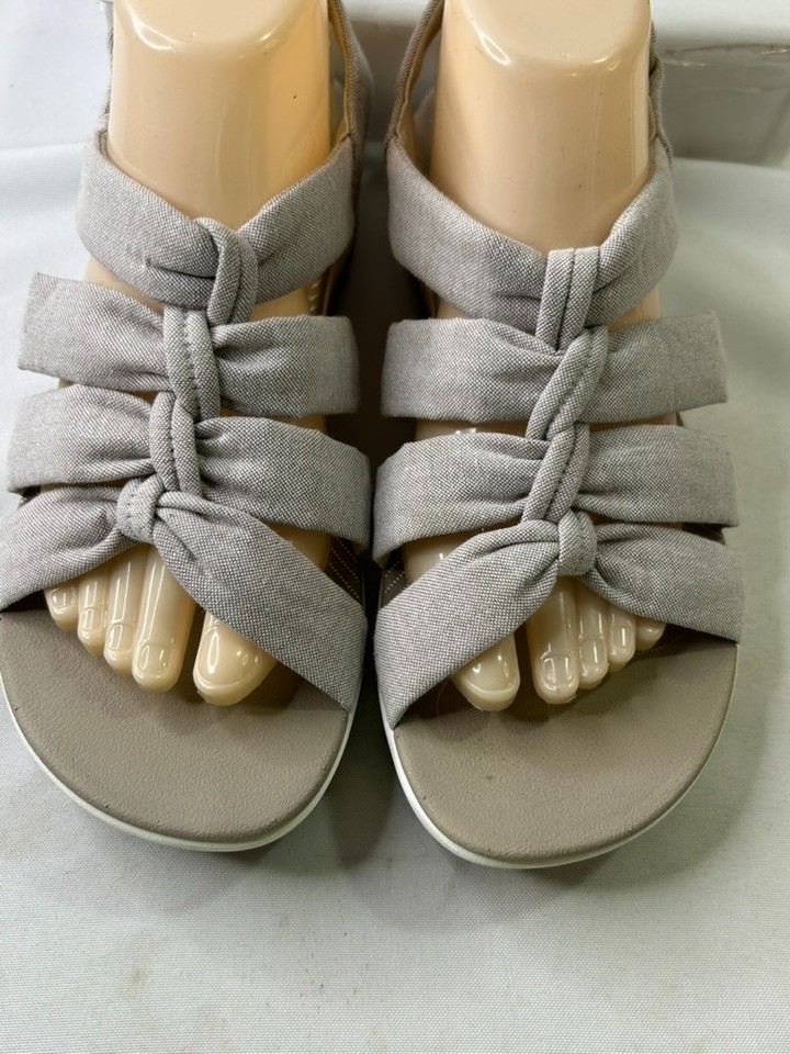 Clarks Cloudsteppers Arla Fern Women's Sandals Light Grey Size 9W New ...