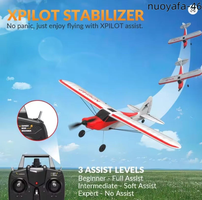 2.4G RC Airplane 4CH Volantex Sport Cub Remote 6Axis Gyro Stunt RTF ...