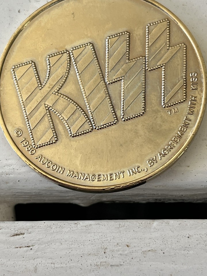 Vintage 1980 KISS Coin from Australia Unmasked Tour Eric Ace Gene Paul ...