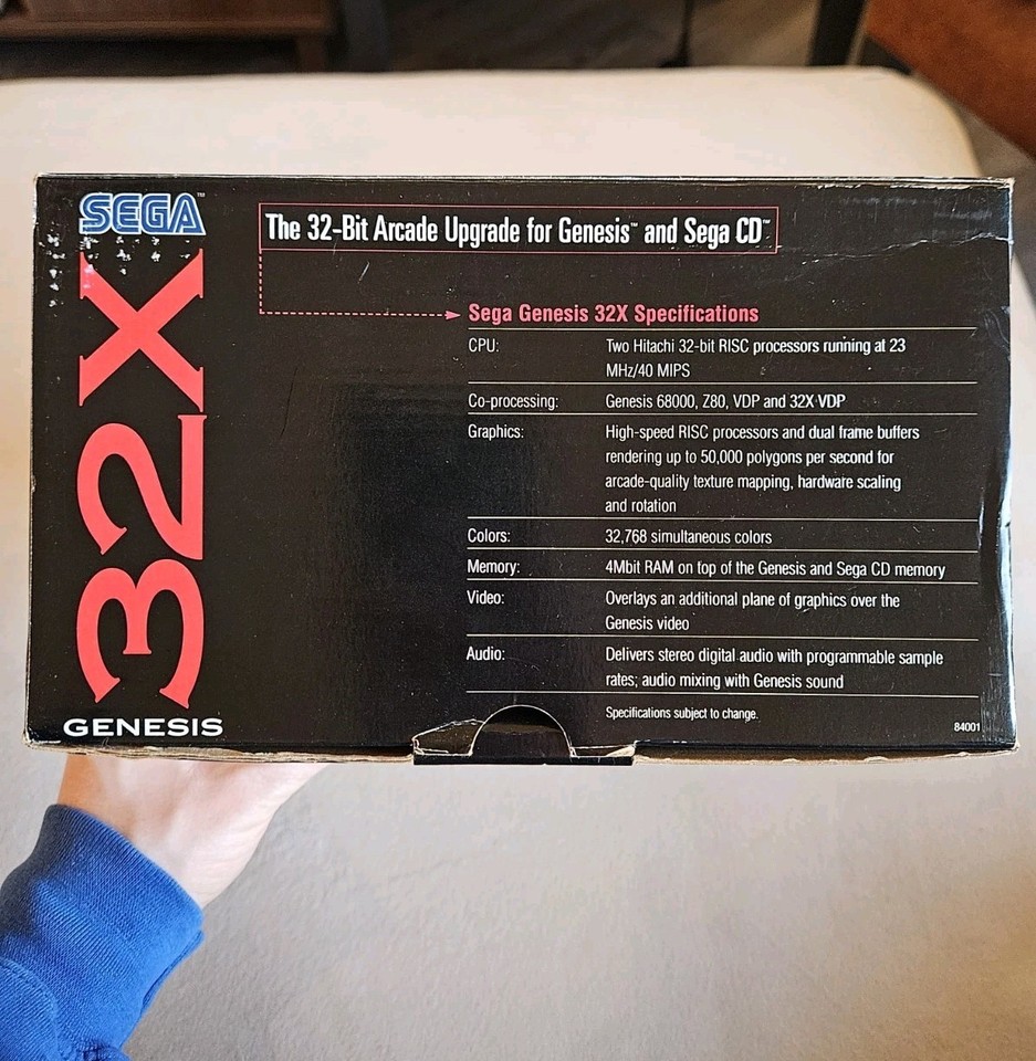 SEGA GENESIS 32X CONSOLE COMPLETE IN BOX GREAT CONDITION TESTED & WORKS ...