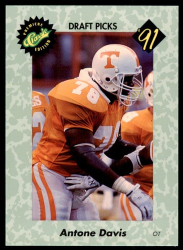 1991 Classic Draft Picks Antone Davis . Tennessee Volunteers #8 | eBay