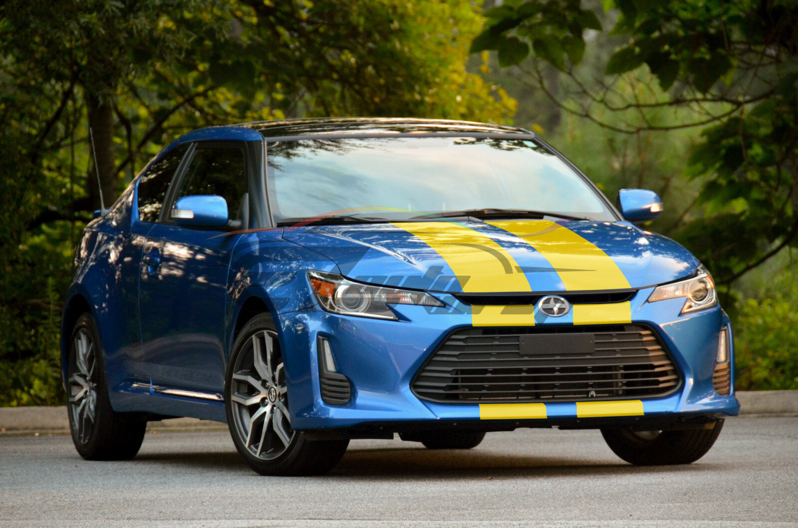 Matte Color Racing Stripes Vinyl Wrap Decal For Scion TC Sticker 25FT ...