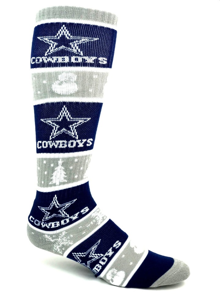 Dallas Cowboys Ugly Christmas Sweater Over the Calf Socks Medium | eBay