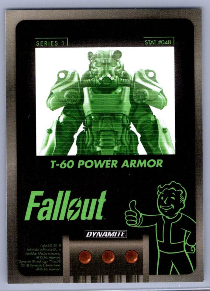 2018 Dynamite Fallout Series 1 T-60 Power Armor #048 - Rare! | eBay