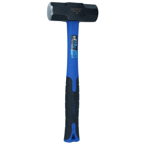 Double Face Sledge / Lump Hammer TPR Handle Fibreglass Shaft 4lb US Pro ...
