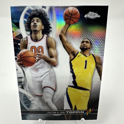 Jacob & Obi Toppin - DNA Insert Refractor SP - 2023-24 Topps Chrome | eBay
