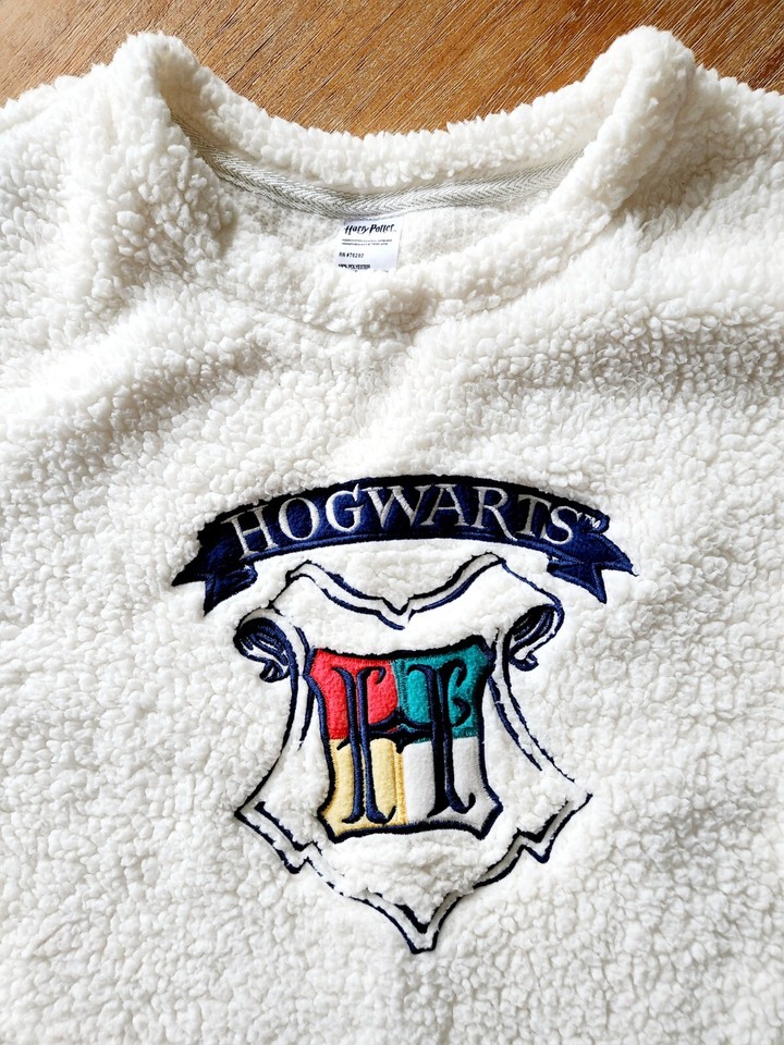 Harry Potter Women's Sherpa Faux Fur Hogwarts Fleece Pajama Sweater L ...