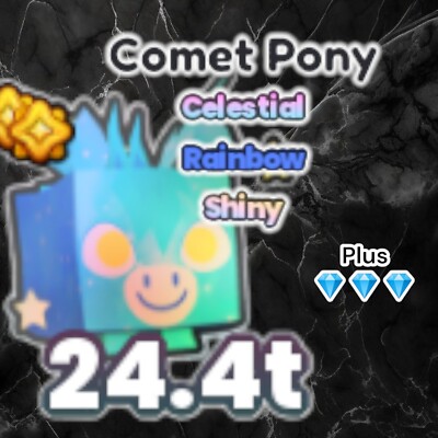 Pet Simulator 99. Shiny Rainbow Comet Pony + 3M Diamonds. PS99. Same ...