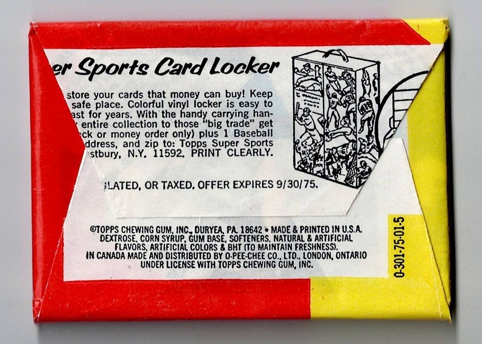 1974 topps cards in 1975 wrapper - sealed from the factory | eBay