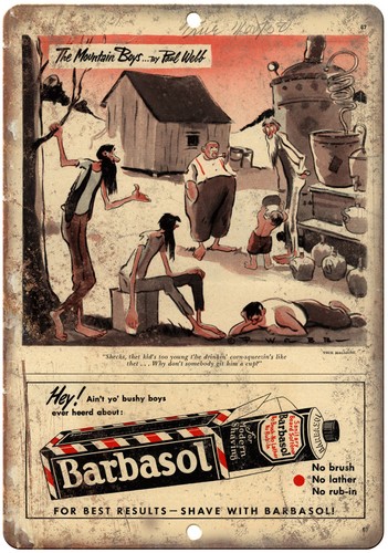 Barbasol Shave Cream Vintage Ad 10" X 7" Reproduction Metal Sign ZF150 ...