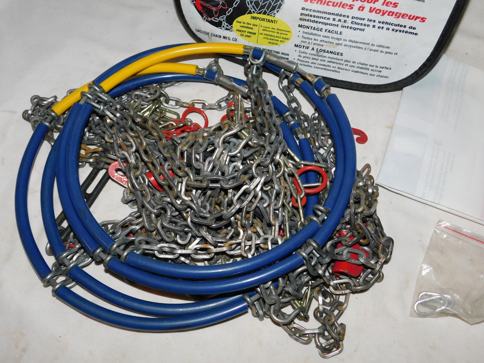 1545 Alpine Premier Diamond Pattern Tire Chains, 1 Pair - Used | eBay
