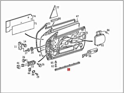 Genuine MERCEDES A208 C208 CLK C208 Convertible A208 Strip 2086901262 ...