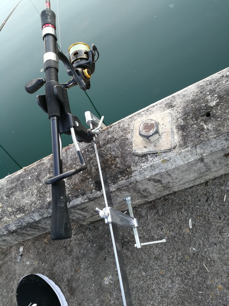 2xextralong metal pier /boat /bullbar Rod holder rest bracket free ...