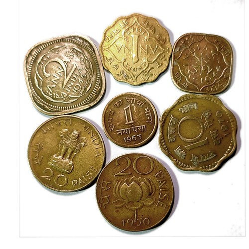 BRITISH INDIA , OLD INDIA BRASS COINS LOT - BUYERS WILL GET SAME ...