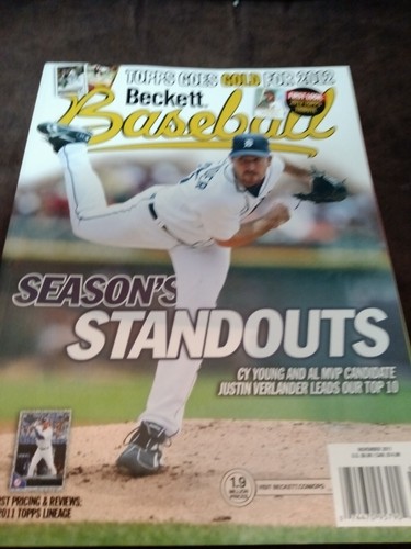 NEW JUSTIN VERLANDER NOVEMBER 2011 BECKETT BASEBALL PRICE GUIDE ...