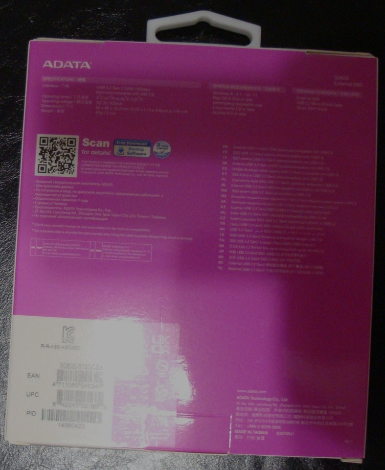 ADATA SD620 512GB USB 3.2 Gen 2 External SSD | eBay