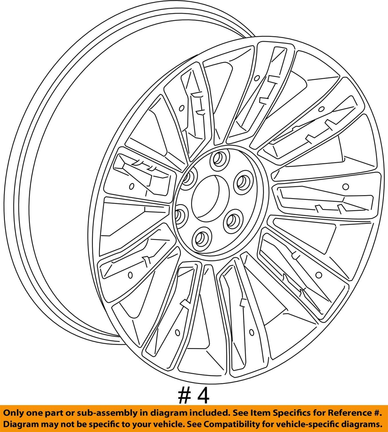 Factory OEM 22" Wheel Fits 2015-2020 CADILLAC ESCALADE LUXURY/PLATINUM ...