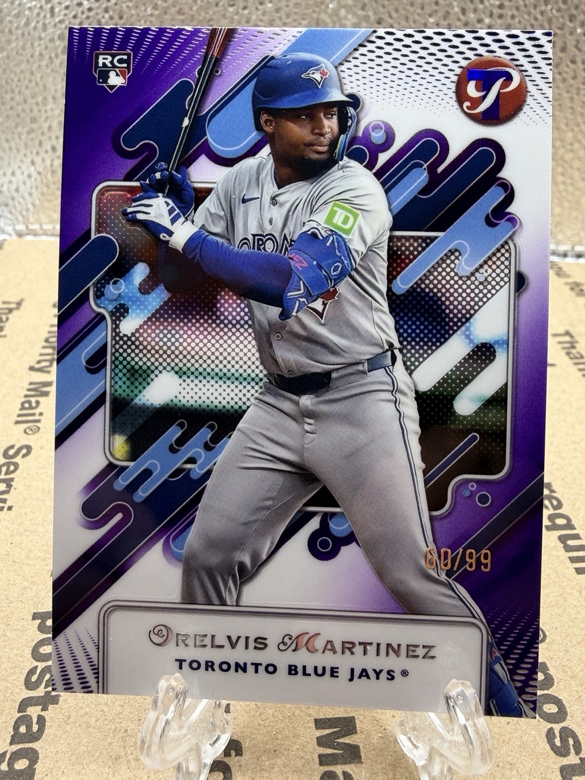 2025 Topps Pristine Orelvis Martinez #76 PURPLE RC Toronto Blue Jays ...