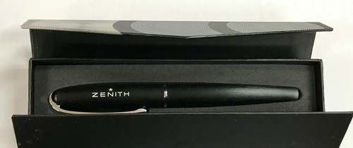 RARE ZENITH Genuine Ballpoint Pen Matte Black Cap-type with Box (Black ...