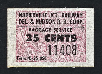 Napierville Junction - Delaware & Hudson Railroad - Baggage Stamp 25 ...