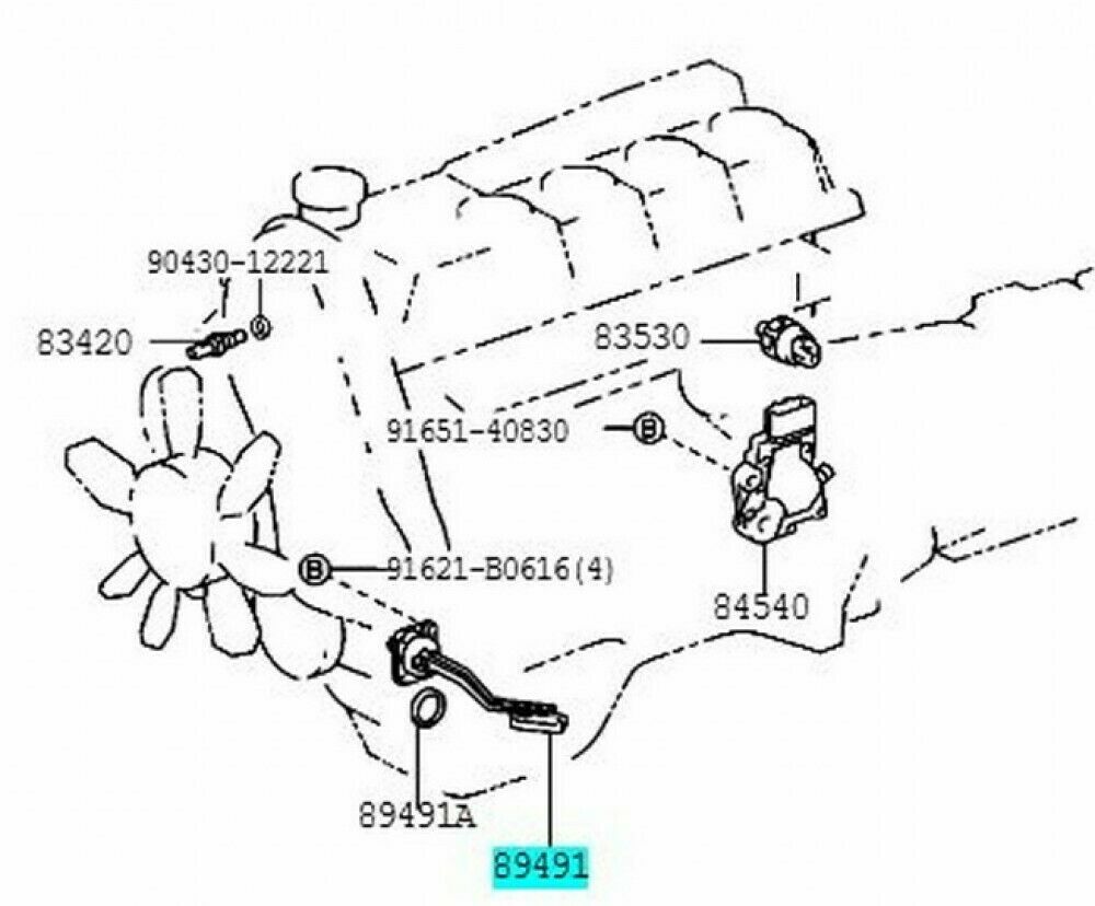 Toyota Genuine Engine Oil Level Sensor 89491-60080 For Hilux Surf Prado ...
