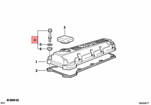 Genuine BMW E30 E34 E36 E38 E39 E46 E52 E53 Valve Cover Bolt OEM ...