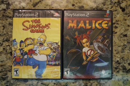 Sony PS2 Lot(2) The Simpsons Game, Malice * FREE SHIP | eBay