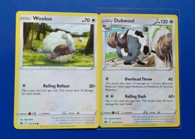 2x Pokémon TCG Crown Zenith: Wooloo (121/159) + Dubwool (122/159) - Near Mint | eBay