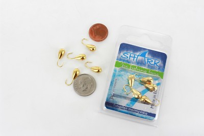 Tungsten Ice Fishing Jigs - Marmooska Winter Jig Heads (Hook# 14 - 12 ...