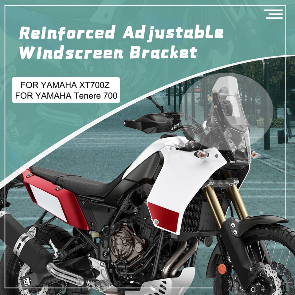 Fit Yamaha Tenere XT 700 Z T 7 XTZ 690 Adjustable Windscreen Reinforced ...