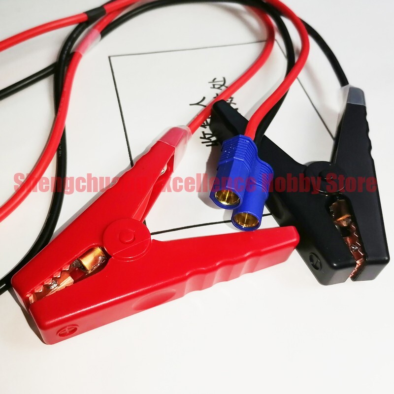 Female EC8 Plug to Big Clip Tester 1 meter 12Awg Silicone Wire Cable ...