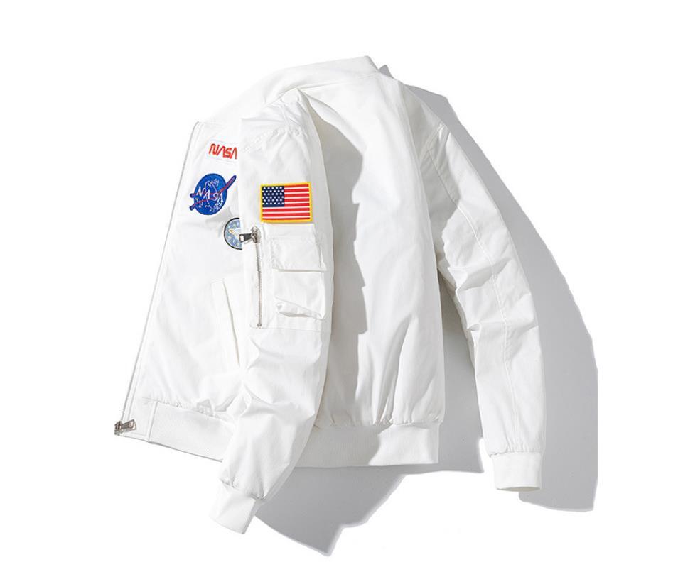 NASA Embroidered Pilot Jacket Cotton Jacket Hip-hop Couple Baseball ...